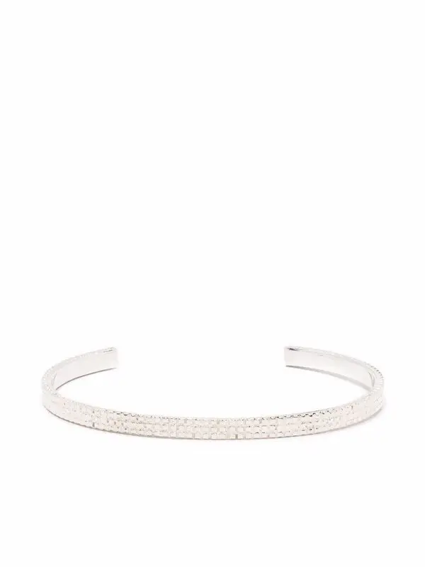 WOUTERS & HENDRIX Chain-texture Bangle Bracelet - Silver