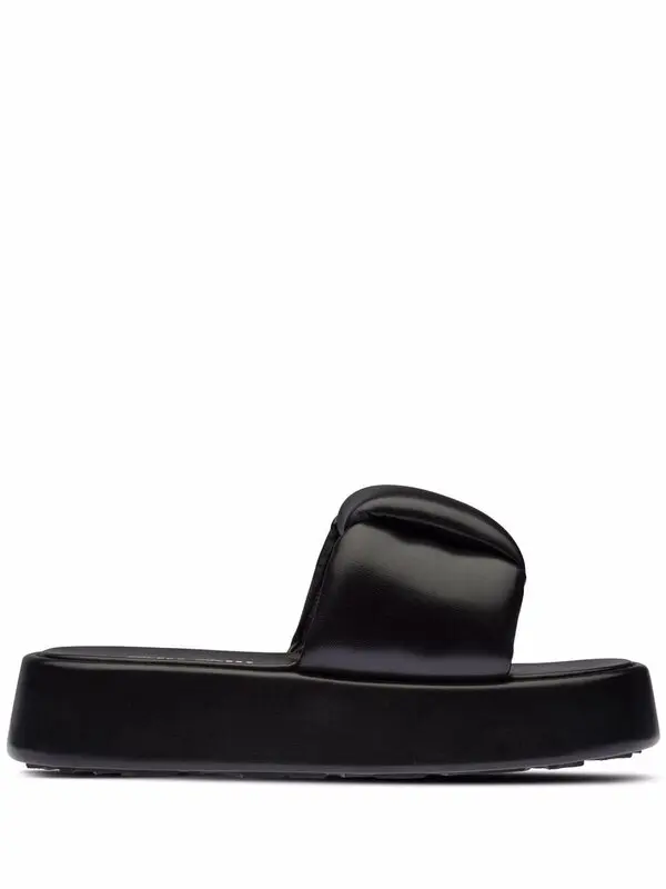 Miu Miu Padded Nappa Leather Sandals