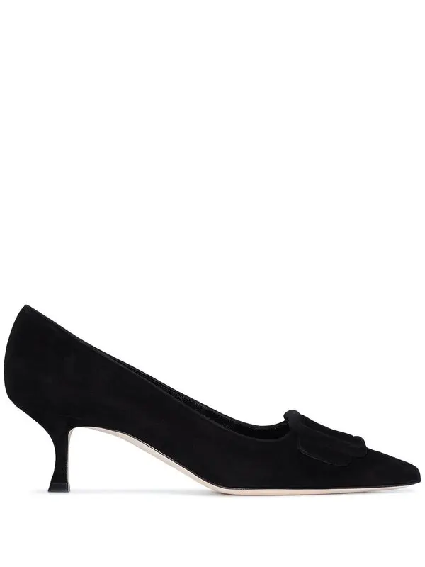 Manolo Blahnik Maysale 50mm Buckle-embellished Pumps - Black