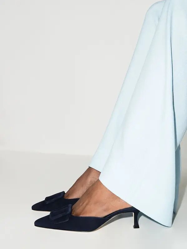 Manolo Blahnik Maysale Mules - Blue