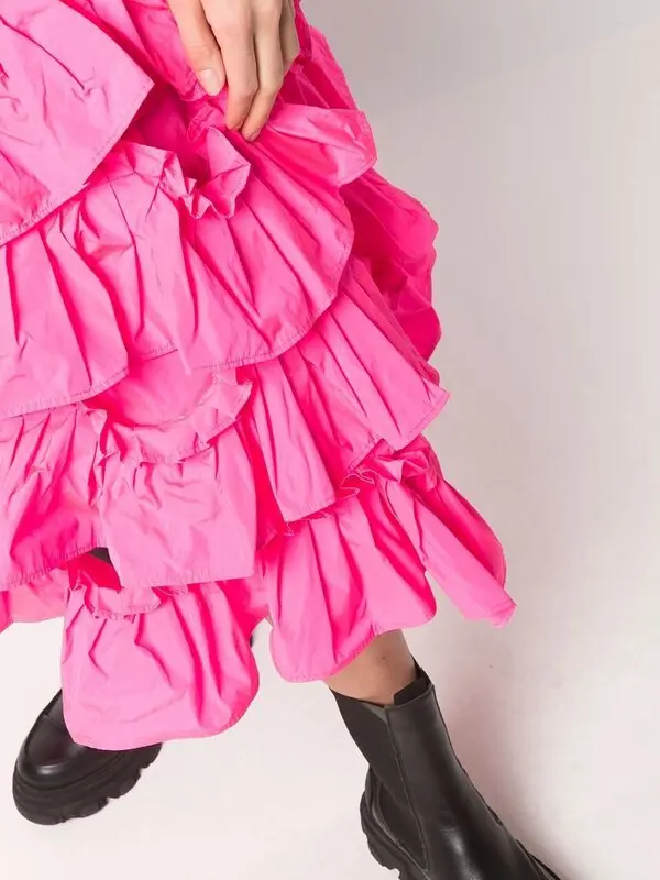 Red Valentino A-line Ruffled Skirt - Pink