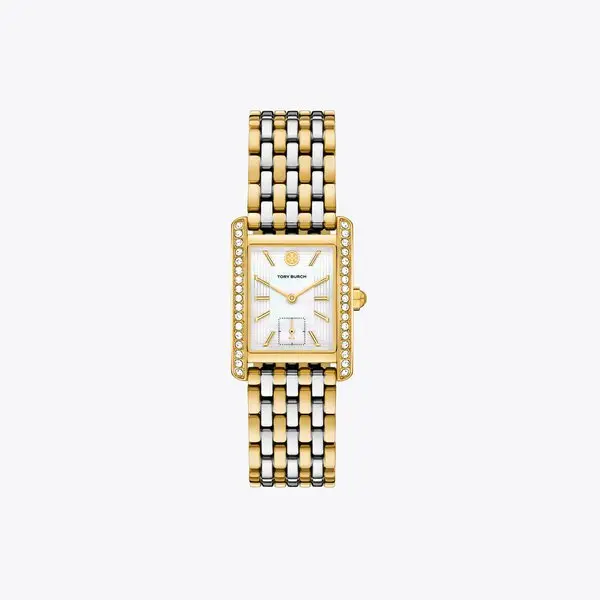 Tory Burch Eleanor Stainless Steel Watch - Mop/stones/two-tone