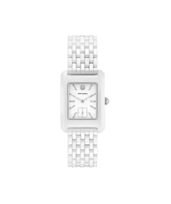 Tory Burch Eleanor Stainless Steel Watch - White Ceramic
