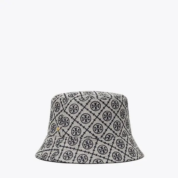 Tory Burch T Monogram Short-brim Bucket Hat - Tory Navy