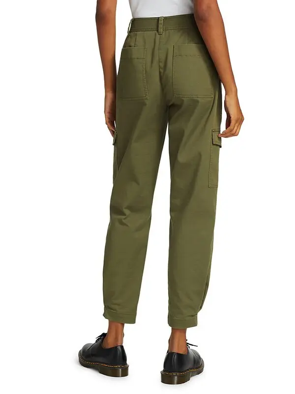 Derek Lam 10 Crosby Elian Mid-rise Stretch Cargo Pants - Fatigue