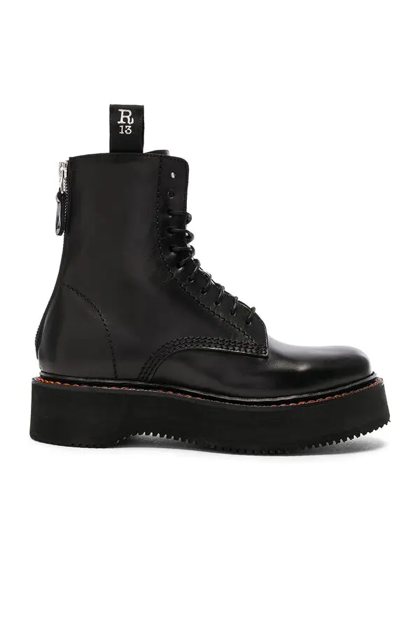 R13 Leather Boots - Black