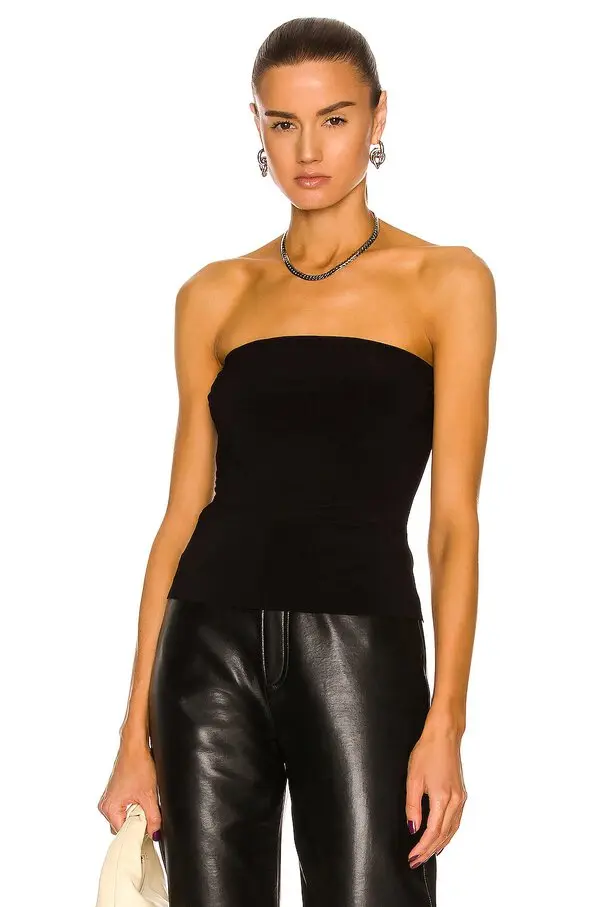 Norma Kamali Strapless Top - Black