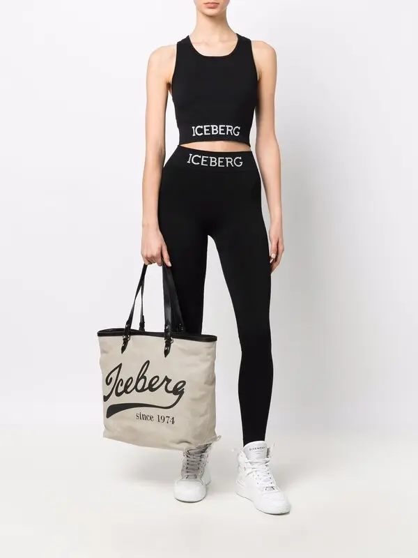 Iceberg Logo Print Leggings