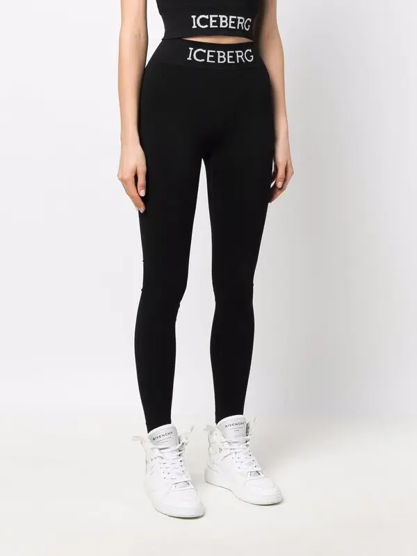 Iceberg Logo Print Leggings
