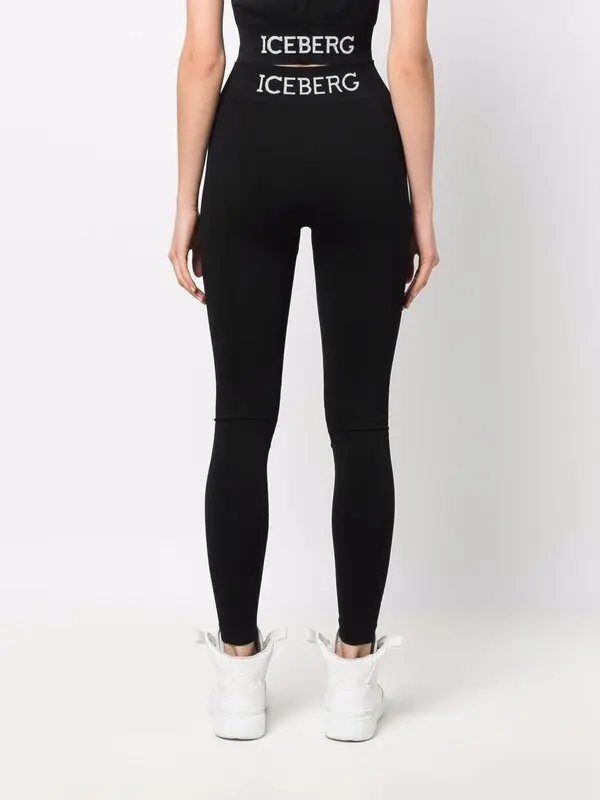Iceberg Logo Print Leggings