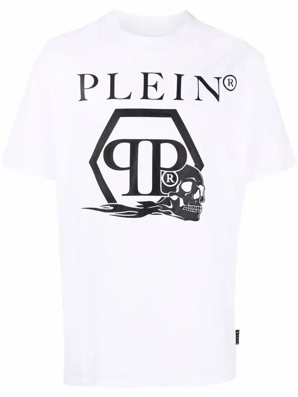 Philipp Plein Skull And Logo-print T-shirt - White