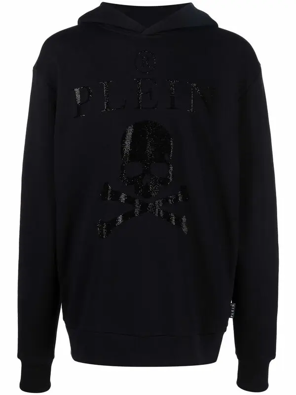 Philipp Plein Crystal Skull Pullover Hoodie