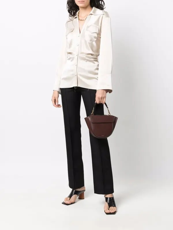 WANDLER Hortensia Mini Leather Tote Bag