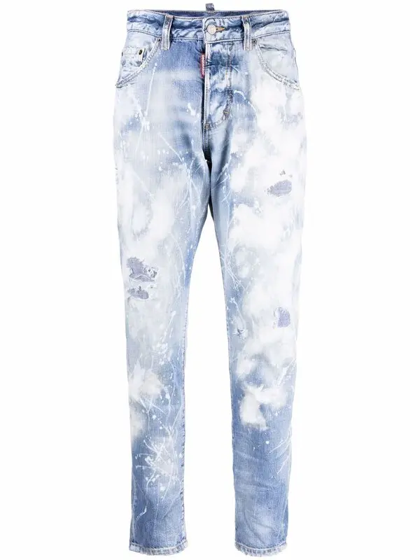 Dsquared2 Paint Splatter Tapered Jeans