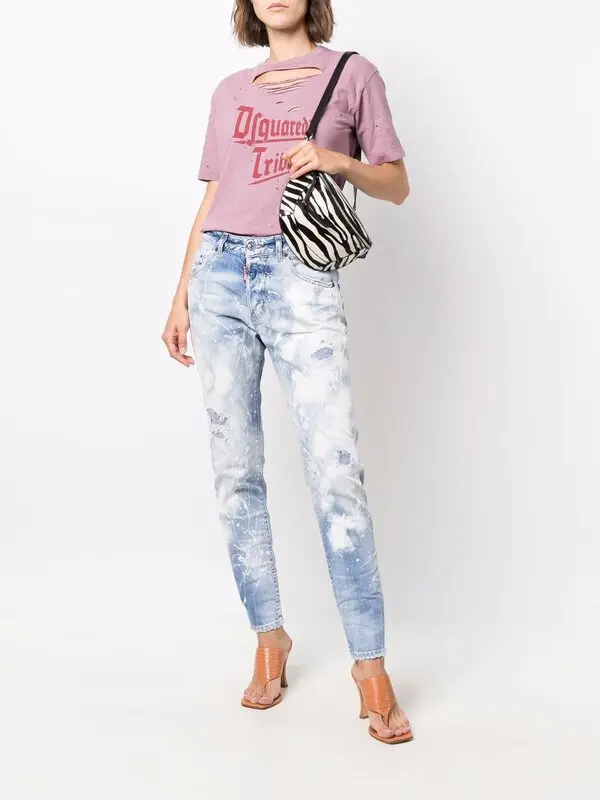 Dsquared2 Paint Splatter Tapered Jeans