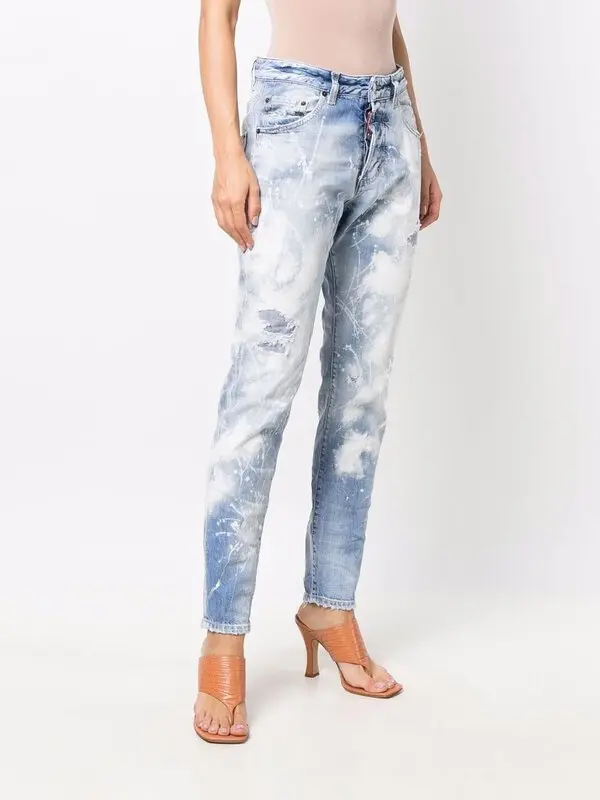 Dsquared2 Paint Splatter Tapered Jeans