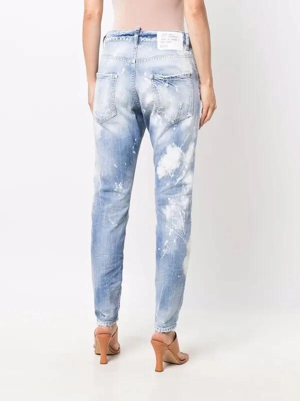 Dsquared2 Paint Splatter Tapered Jeans