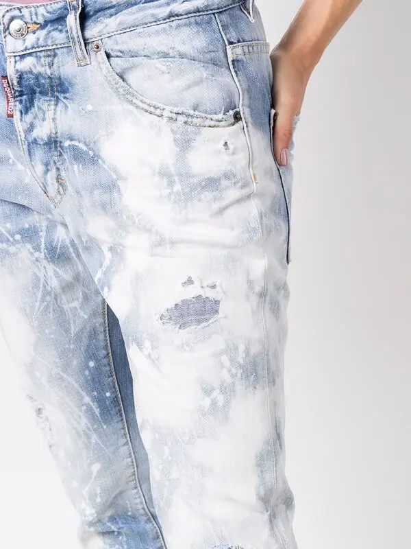 Dsquared2 Paint Splatter Tapered Jeans