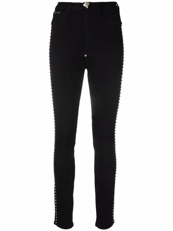 Philipp Plein Crystal-embellished Skinny Jeans - Black