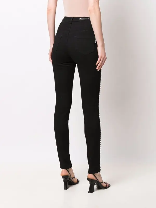 Philipp Plein Crystal-embellished Skinny Jeans - Black
