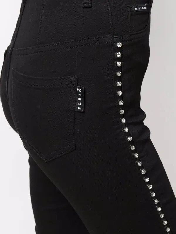 Philipp Plein Crystal-embellished Skinny Jeans - Black