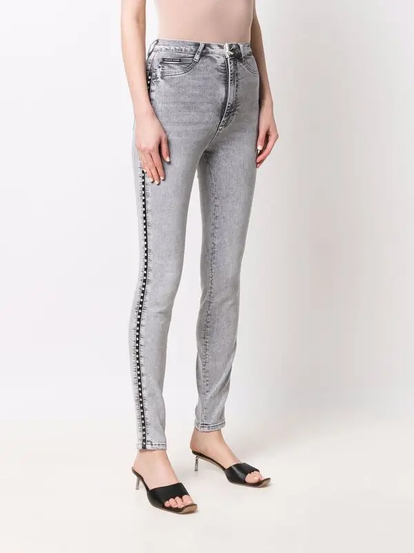 Philipp Plein Gemstone Jeggings - Grey