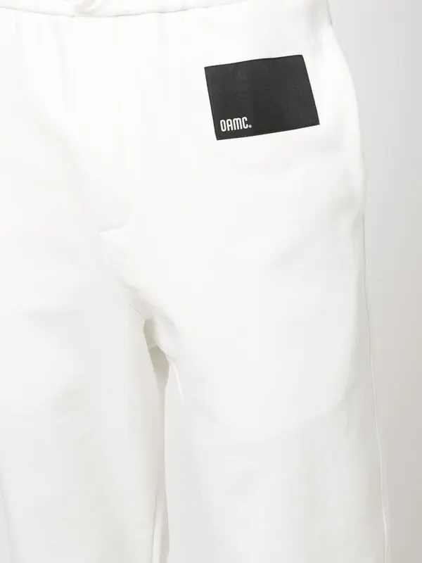 OAMC Logo-patch Cotton Track Pants - White