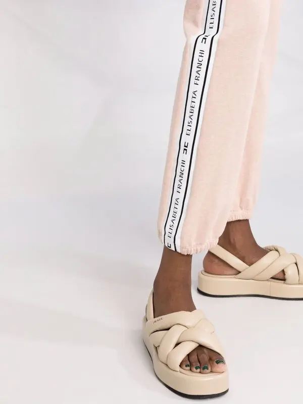 Elisabetta Franchi Cotton Drawstring Track Pants