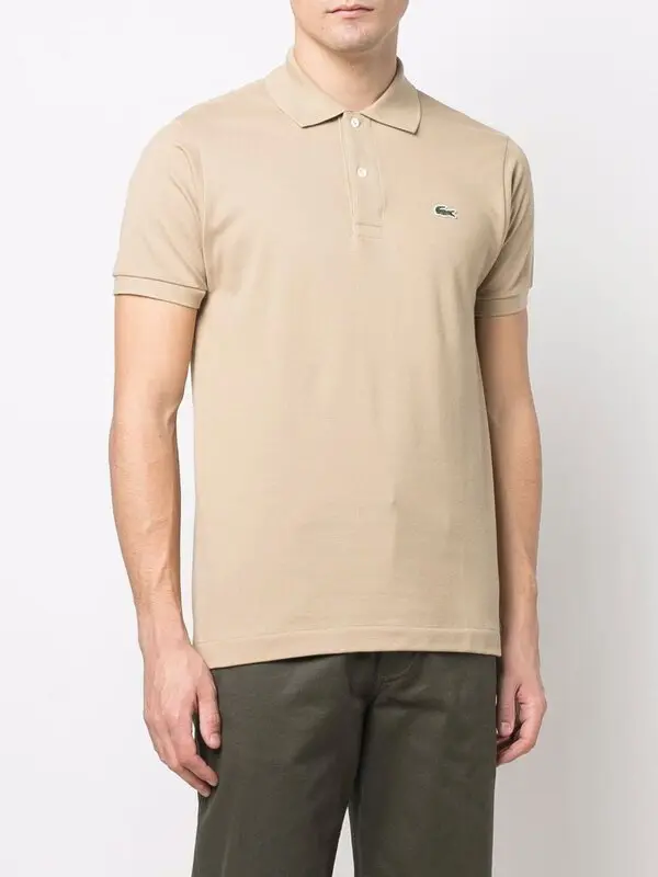 Lacoste Logo-patch Polo Shirt - Neutrals