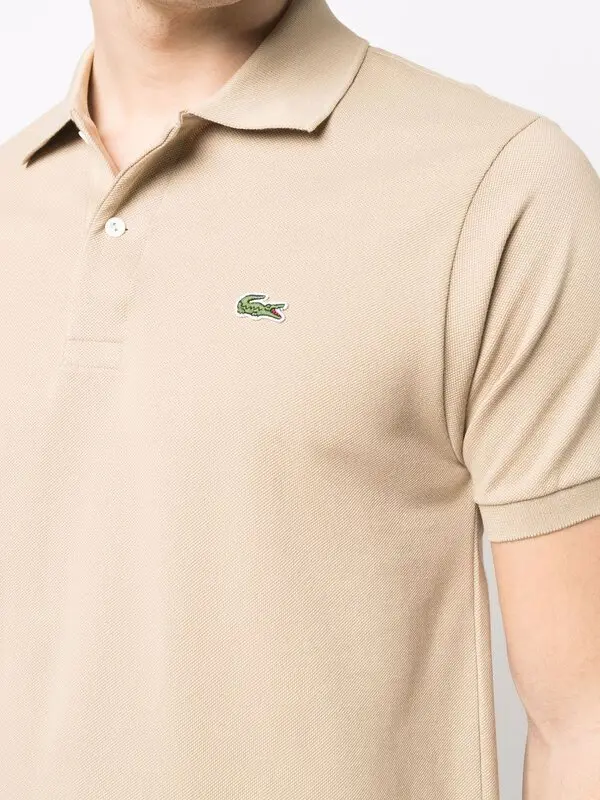Lacoste Logo-patch Polo Shirt - Neutrals