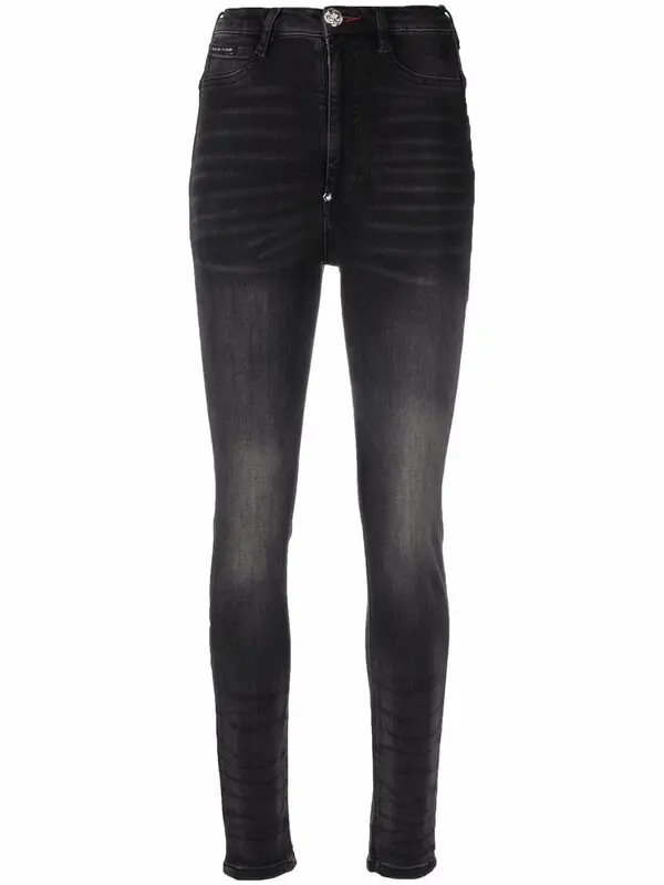 Philipp Plein High-waist Jeggings - Grey