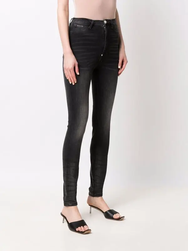 Philipp Plein High-waist Jeggings - Grey