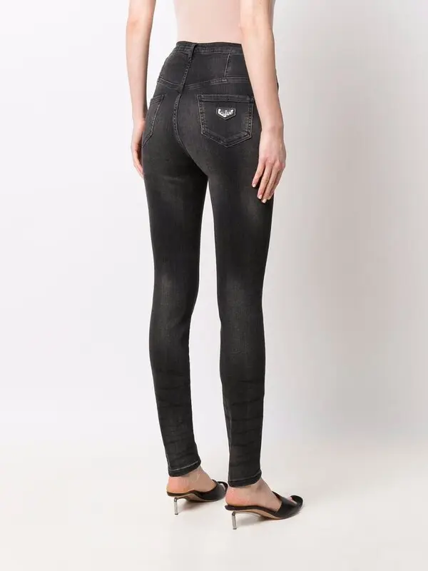 Philipp Plein High-waist Jeggings - Grey