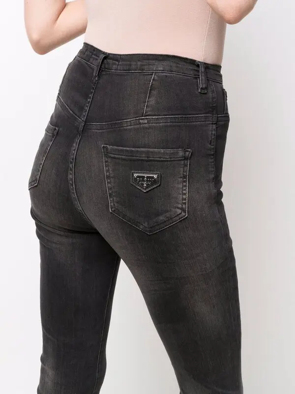 Philipp Plein High-waist Jeggings - Grey