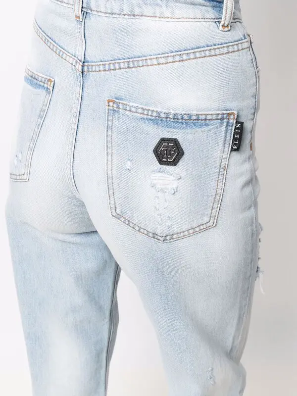 Philipp Plein Palazzo-cut High-waist Jeans