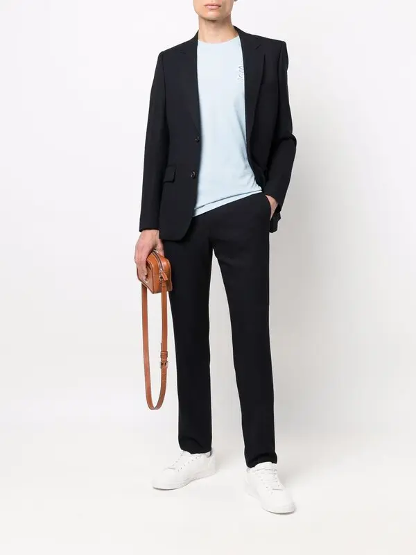 Sandro Wool Suit Jacket - Blue
