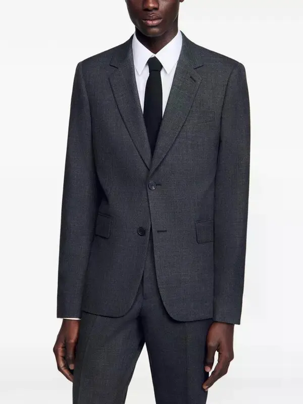 Sandro Wool Suit Jacket - Grey
