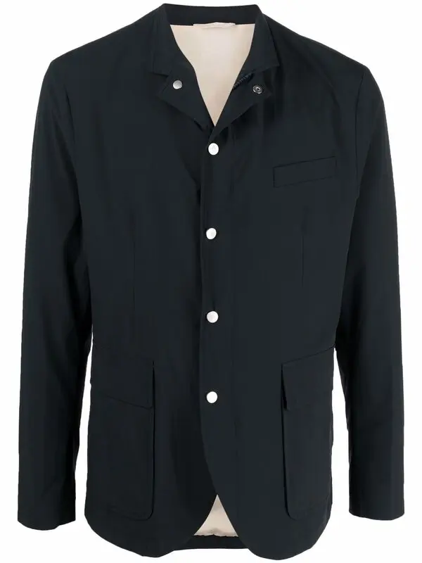 Eleventy Single-breasted Jacket - Blue