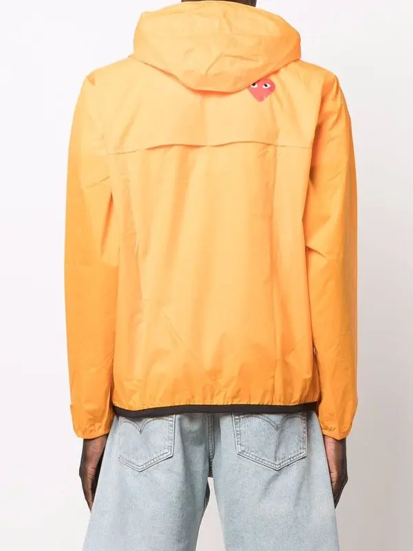 Play Comme Des Garcon X K-way Pullover Hooded Jacket - Orange