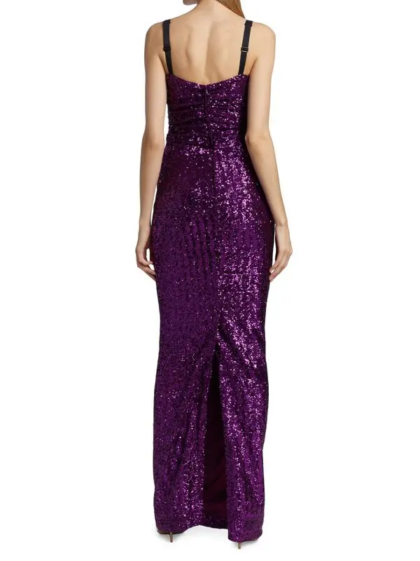 Dolce & Gabbana Sleeveless Sequin-embellished Gown