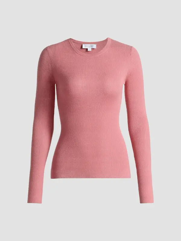 Michael Kors Hutton Ribbed Cashmere Sweater - Guava