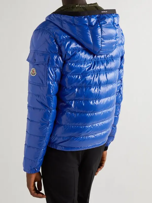 Moncler Galion Logo-appliquéd Quilted Glossed-shell Hooded Down Jacket
