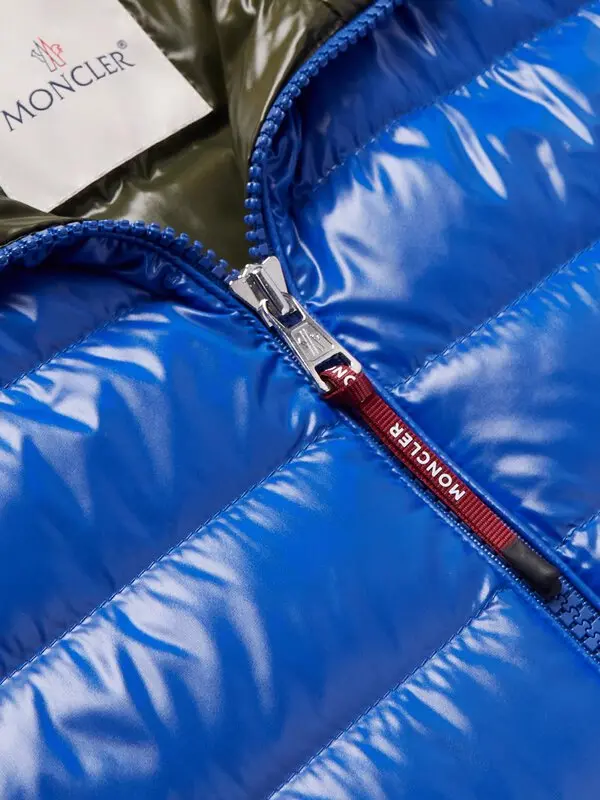 Moncler Galion Logo-appliquéd Quilted Glossed-shell Hooded Down Jacket