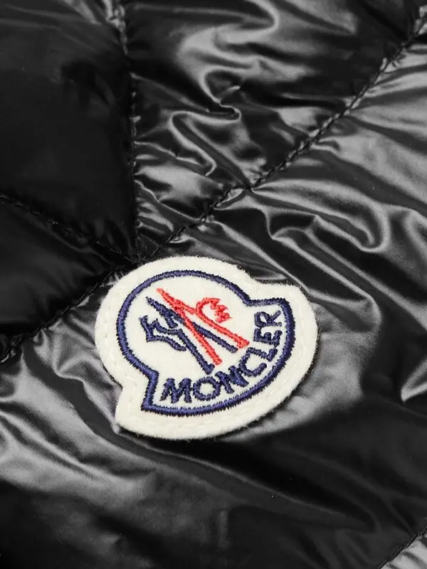 Moncler Acorus Logo-appliquéd Quilted Glossed-shell Down Jacket - Black