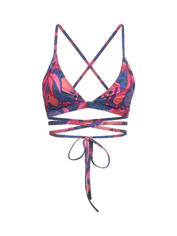 Isabel Marant Solange Printed Bikini Top