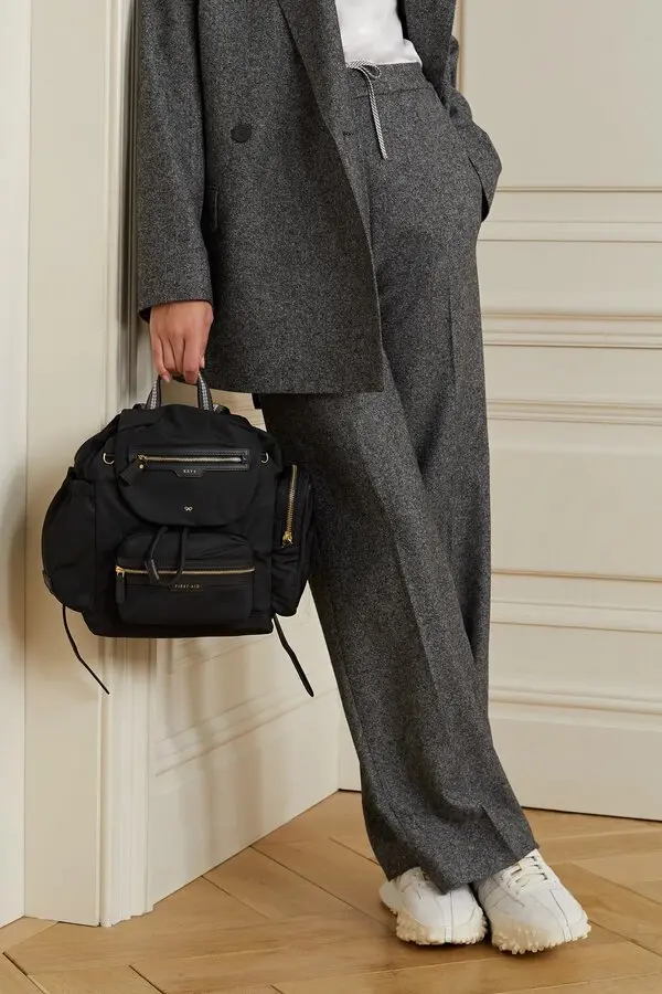 ANYA HINDMARCH Net Sustain Walking Leather-trimmed Recycled Shell Backpack