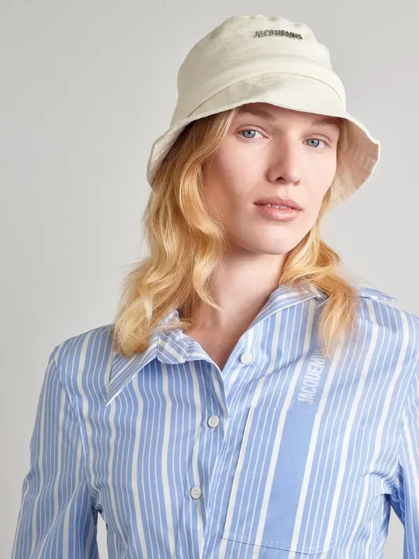 Jacquemus Le Bob Gadjo Embellished Bucket Hat - Neutrals