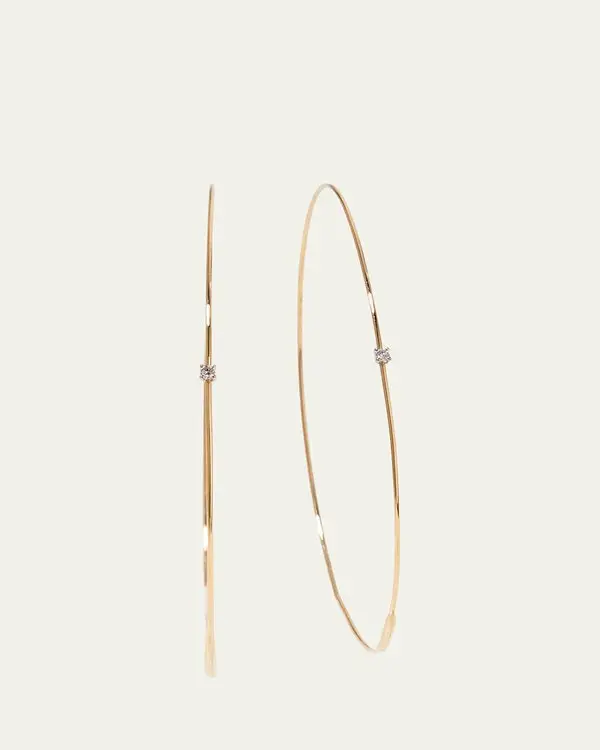 Lana Jewelry 14k Diamond Hoop Earrings