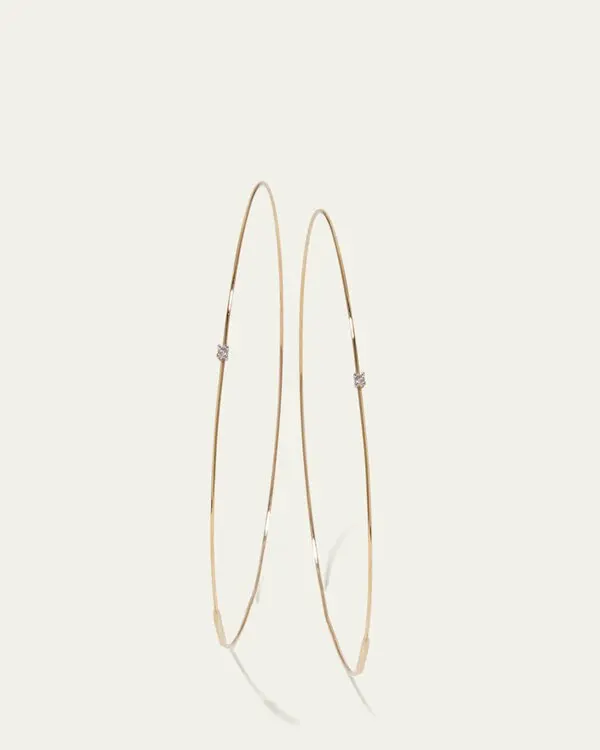 Lana Jewelry 14k Diamond Hoop Earrings