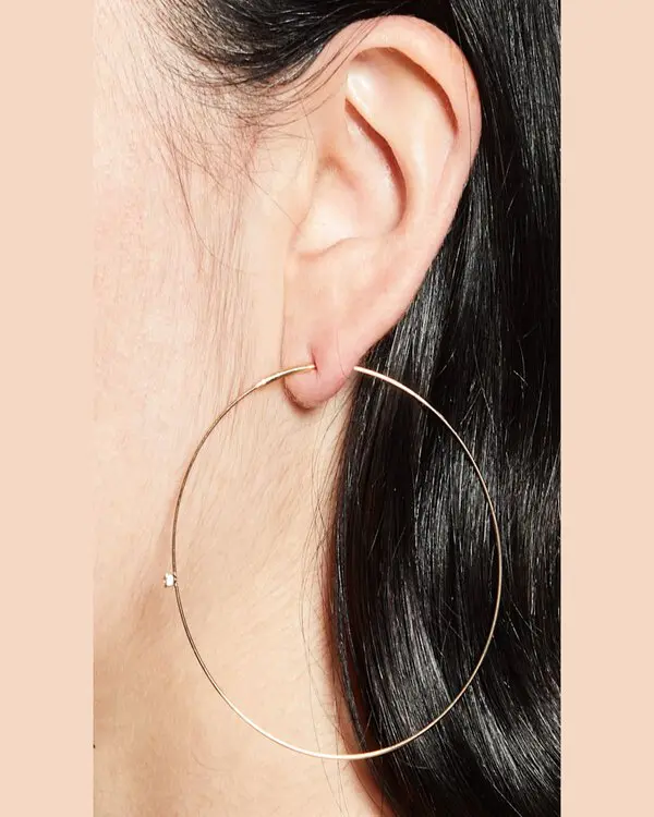 Lana Jewelry 14k Diamond Hoop Earrings